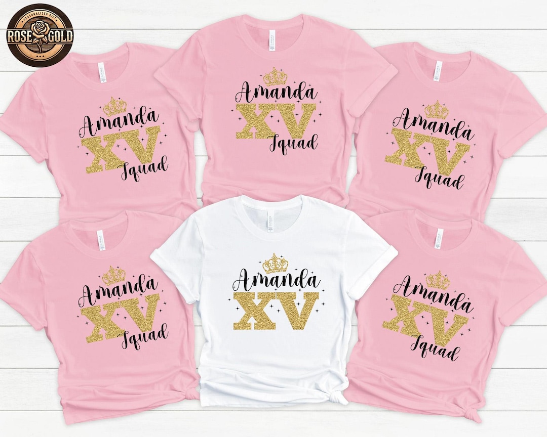 Personalized 15th Birthday Girl Shirt, Custom XV Birthday Party Tshirt ...