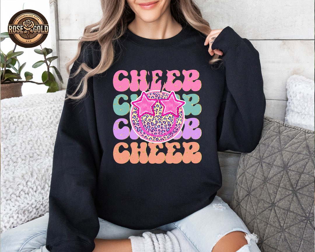 Smiley Face Cheer Sweater, Cute Cheer Sweatshirt, Cheerleader ...