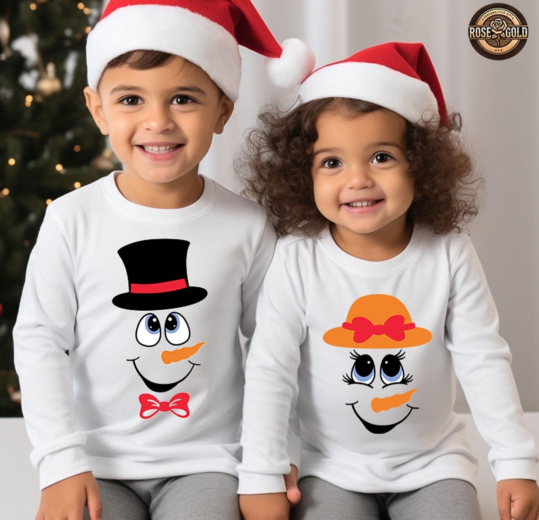 Funny Snowman Face Sweatshirt for Kids, Snowman Sweater for Toddler ...