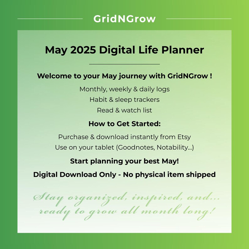 2025 May Digital Journal - Etsy