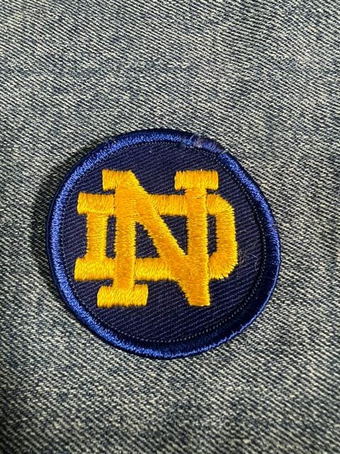 Notre Dame Fighting Irish Sew on Embroidered Logo Vintage Retro ...