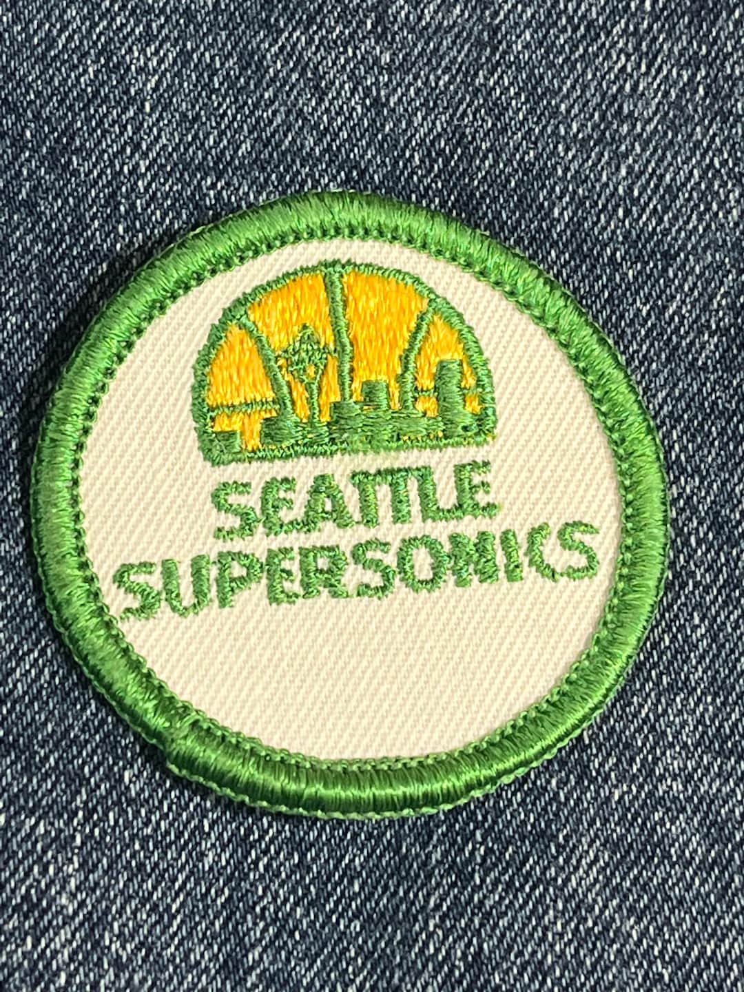 Seattle Supersonics Basketball Vintage Sew on Embroidered NBA Logo ...