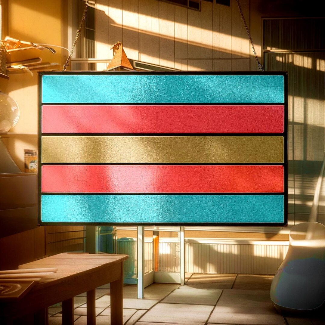Flag Transgender Pride Flag Suncatcher, Faux Stained Acrylic Window ...
