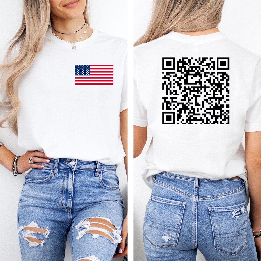 Viral Qr Code Trump Middle Finger Shirt, Trump Qr Code Tshirt, Trump is ...