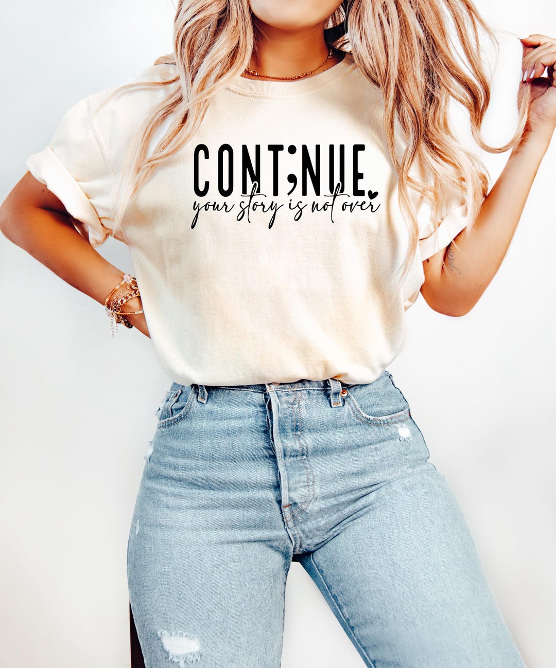 Continue Shirt, Mental Health Shirt, Semicolon Continue, Your Story Isn ...