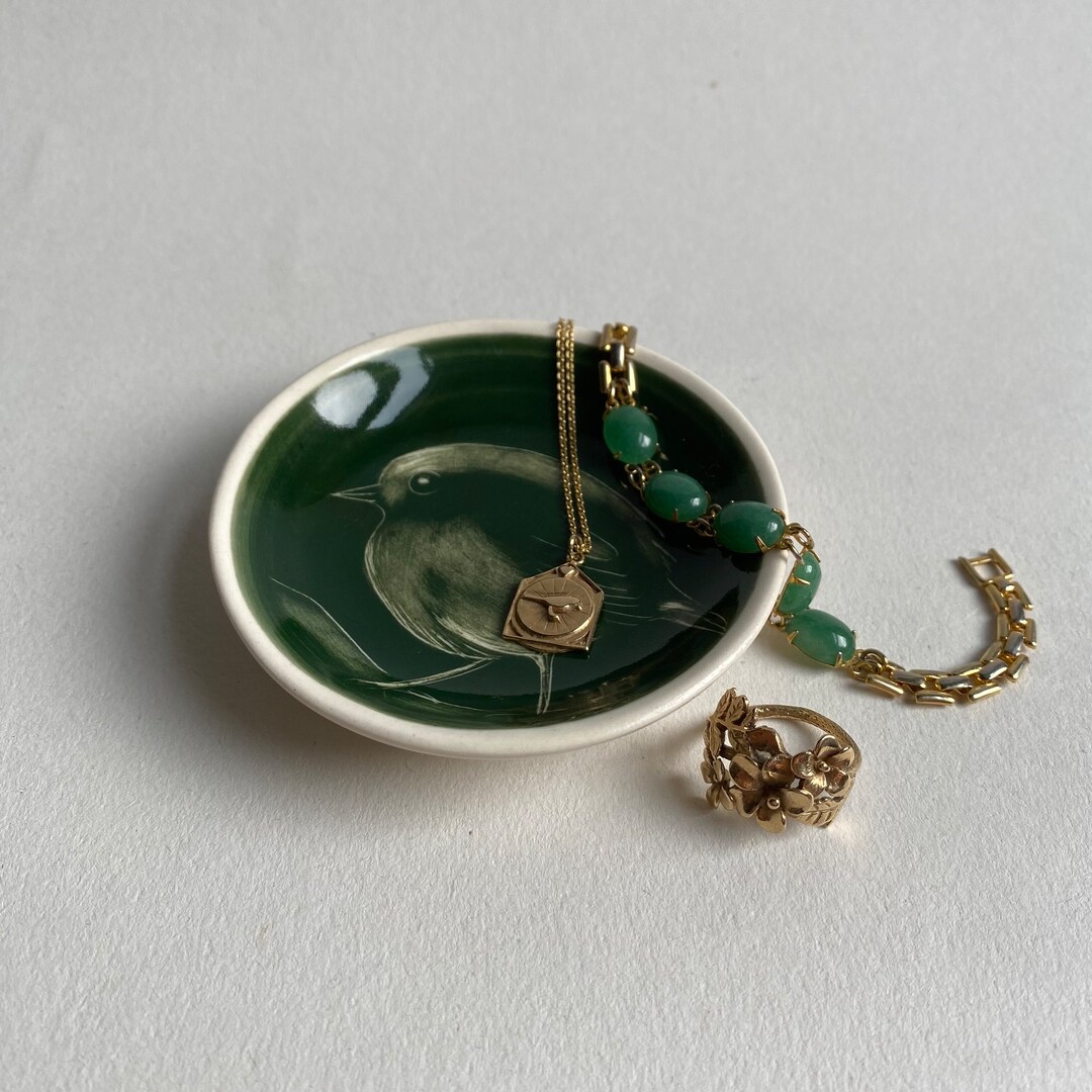 Vintage Robin Trinket Dish - Handmade Snowdonia National Park Souvenir ...