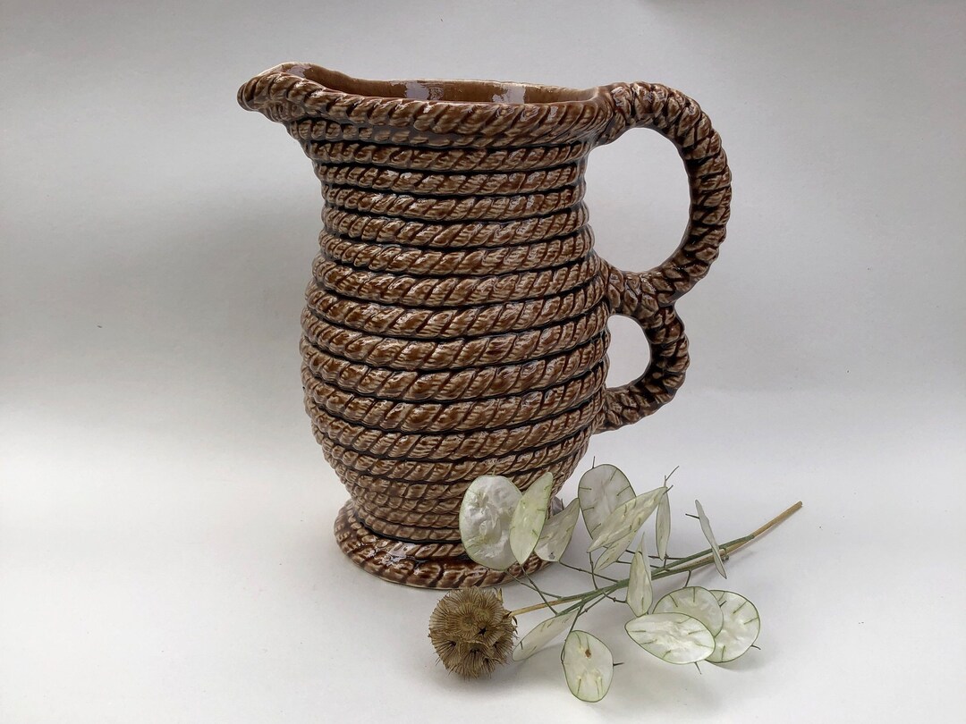 Vintage Rope Jug Vase Govancroft Nautical Ceramic Pitcher 1950s ...