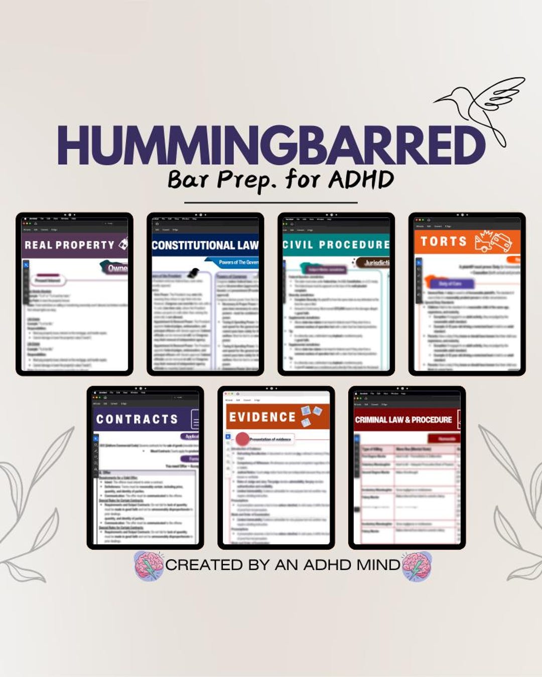 Bar Prep for ADHD Students, Early-access, All MBE® Swift Sheets ...