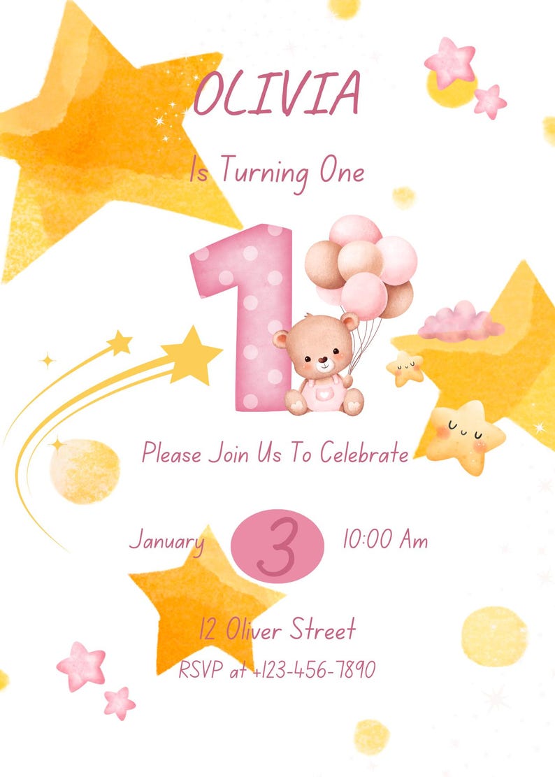 Birthday Invitation Card Custom Design - Etsy