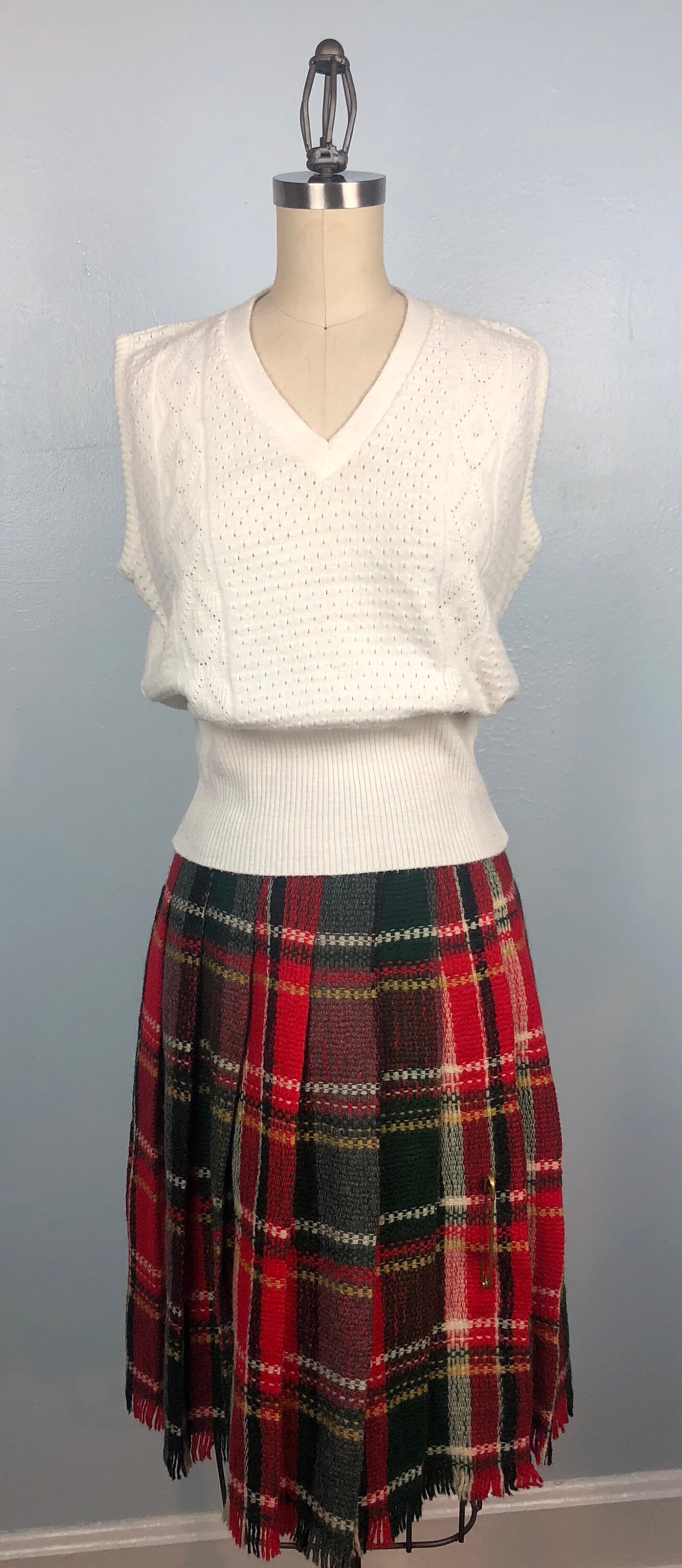 Lovely Lassie Late 1950s 50s Early 60s 1960s Plaid Pleated Kilt Skirt ...