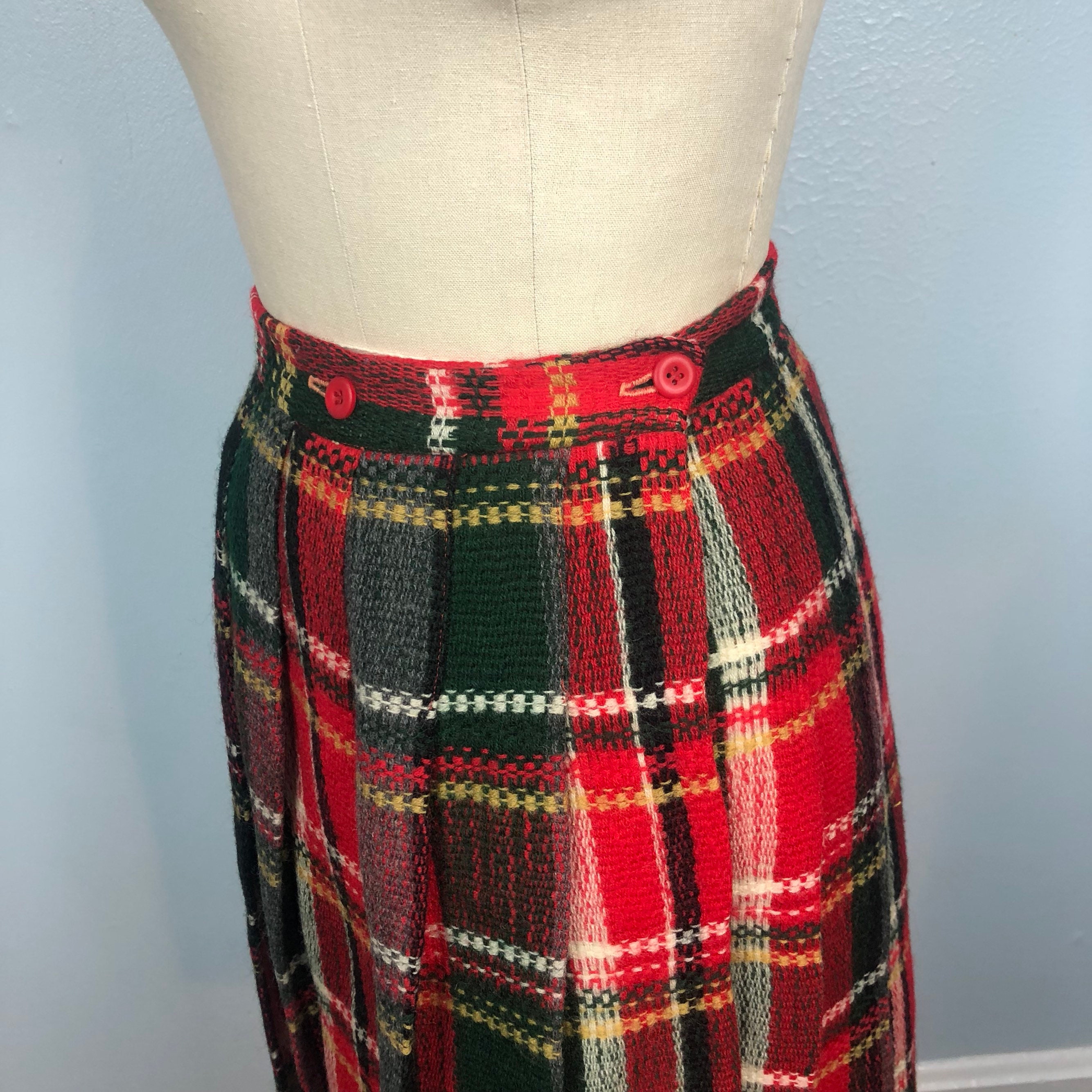 Lovely Lassie Late 1950s 50s Early 60s 1960s Plaid Pleated Kilt Skirt ...