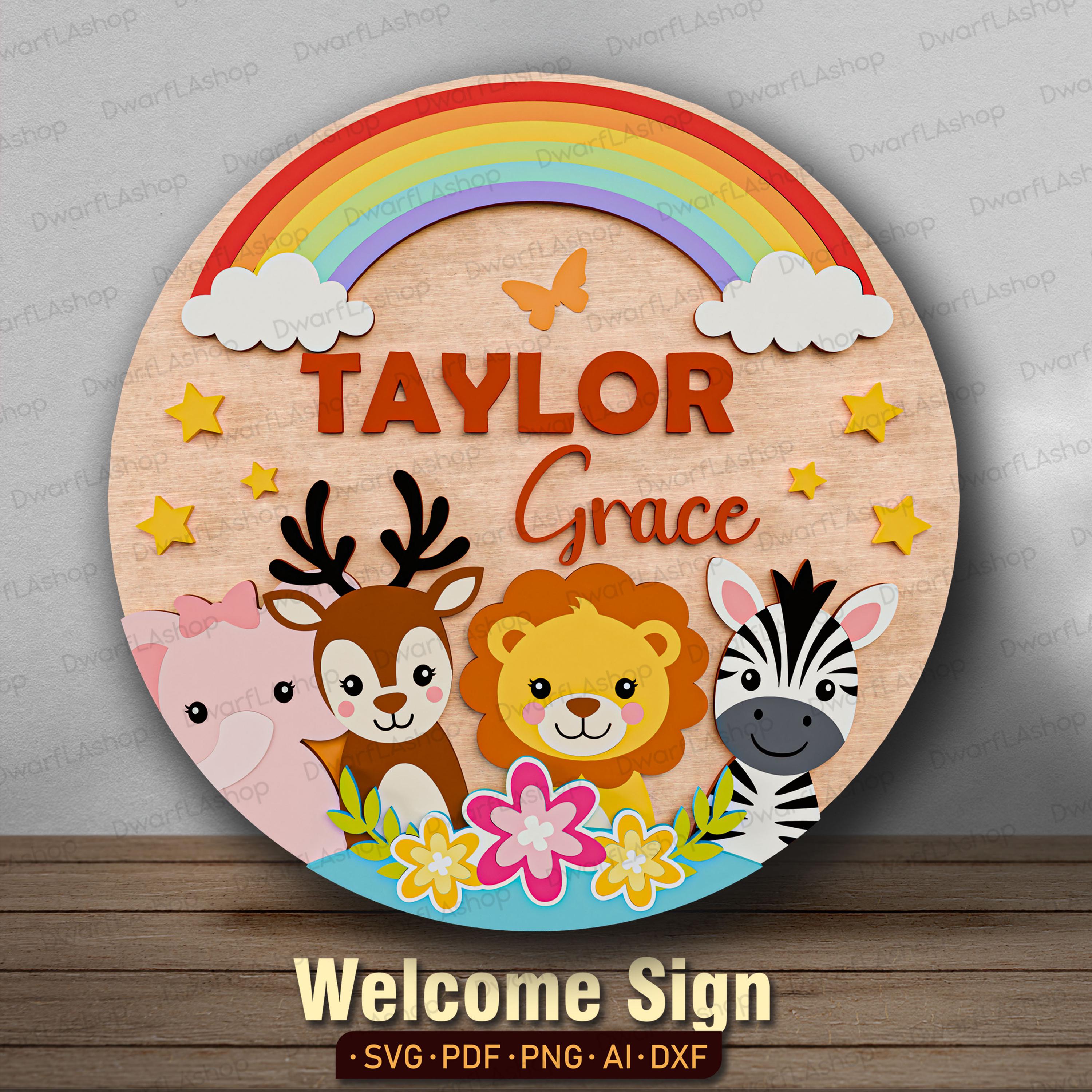 Baby Name Sign Bundle 10 Designs, Personalized Nursery Wall Decor ...