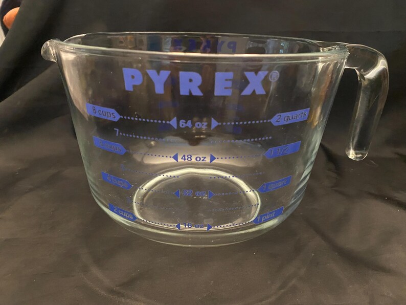 Pyrex Glass 8 Cup Blue Letter Measuring Cup / Bowl - Etsy
