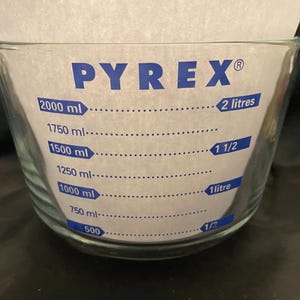 Pyrex Glass 8 Cup Blue Letter Measuring Cup / Bowl - Etsy
