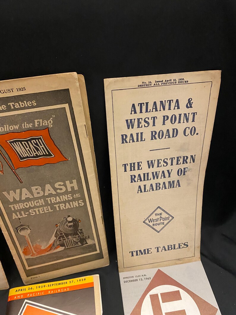 Antique Railroad / Railway Timetables - Etsy