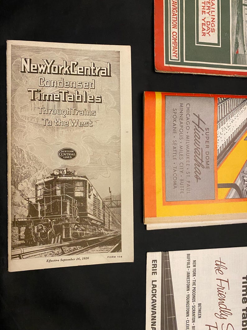 Antique Railroad / Railway Timetables - Etsy
