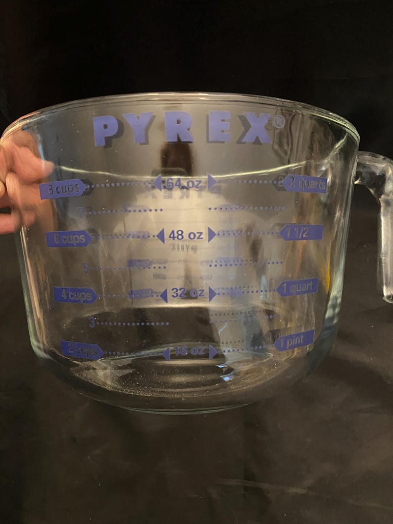 Pyrex Glass 8 Cup Blue Letter Measuring Cup / Bowl - Etsy