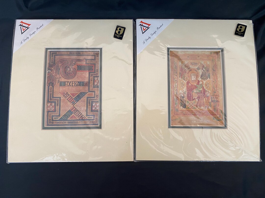 BOOK OF KELLS 9th Century Hand-cut Beveled Matte Prints - Etsy