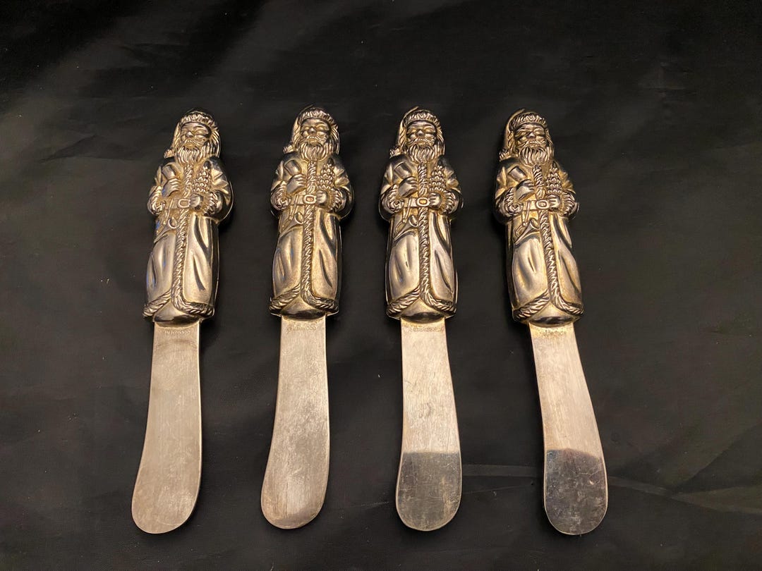 Old Winter Santa Silver Plated Spreaders by Godinger - Etsy