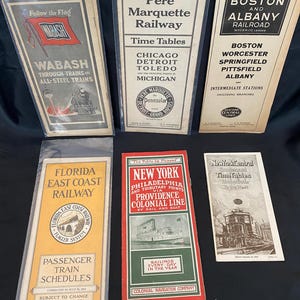 Antique Railroad / Railway Timetables - Etsy