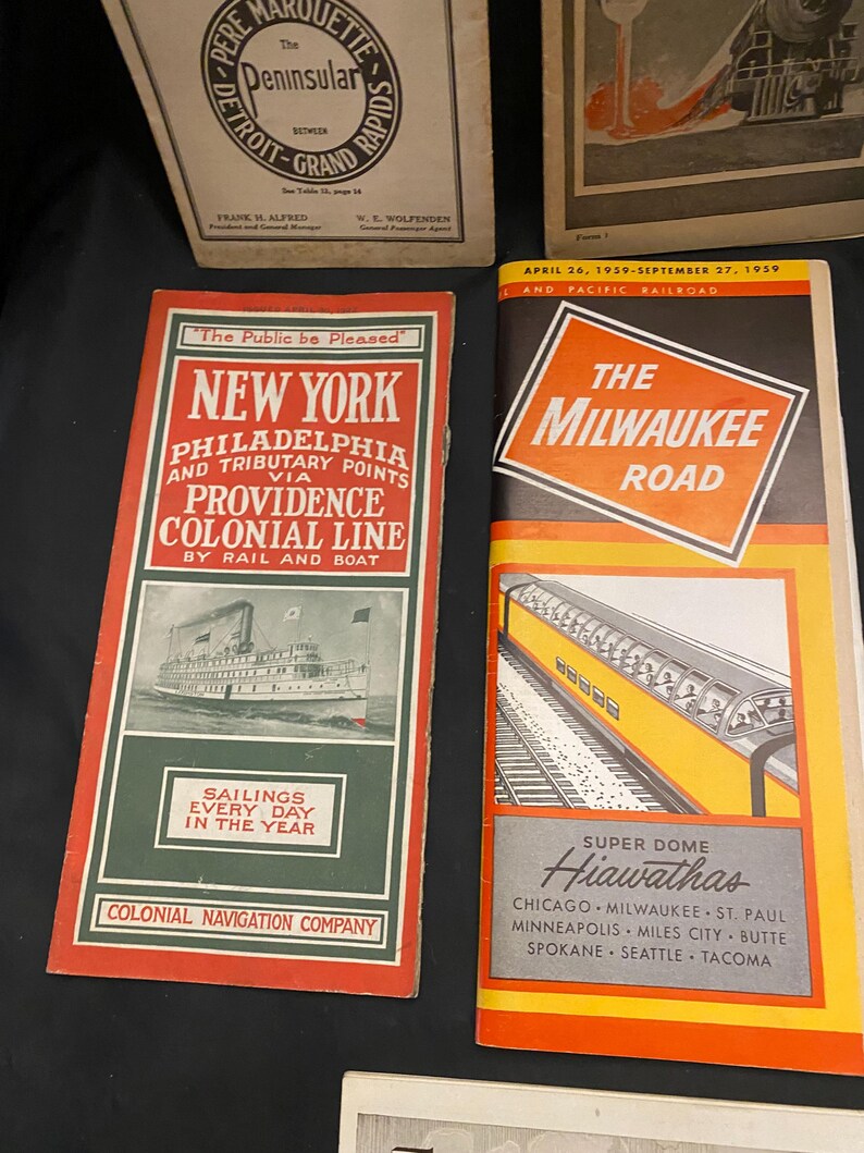 Antique Railroad / Railway Timetables - Etsy