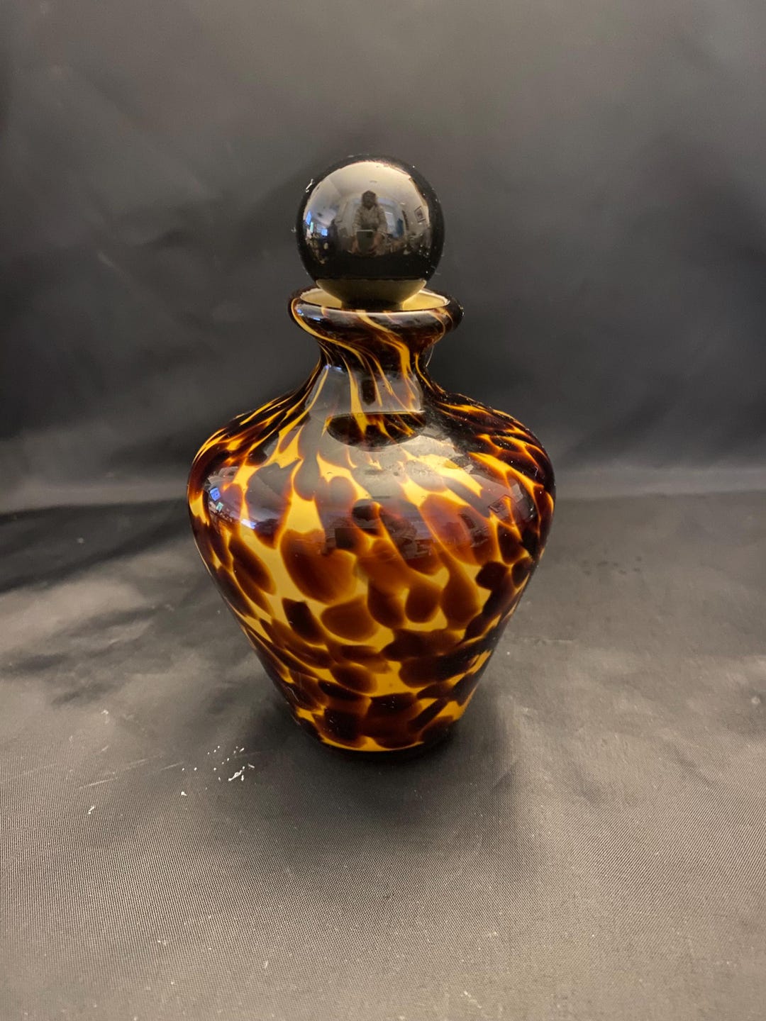 VTG Hand Blown Cased Glass Perfume Bottle Tortoise Shell Pattern - Etsy