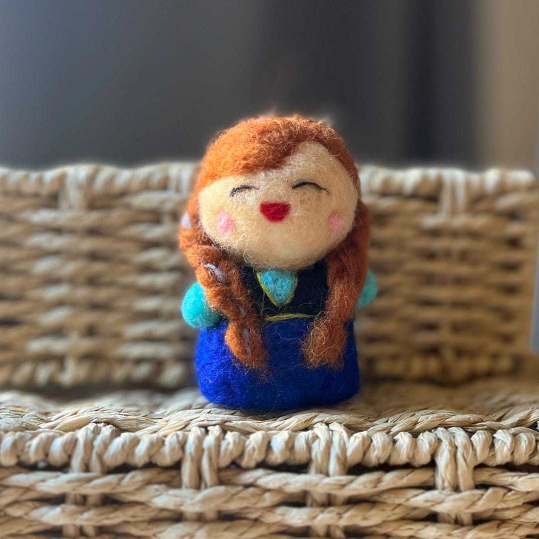 Anna Princess Doll | Adorable Needle Felt Princess Anna Gift | Cute ...