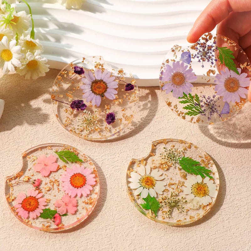 Resin Flower Coaster - Etsy