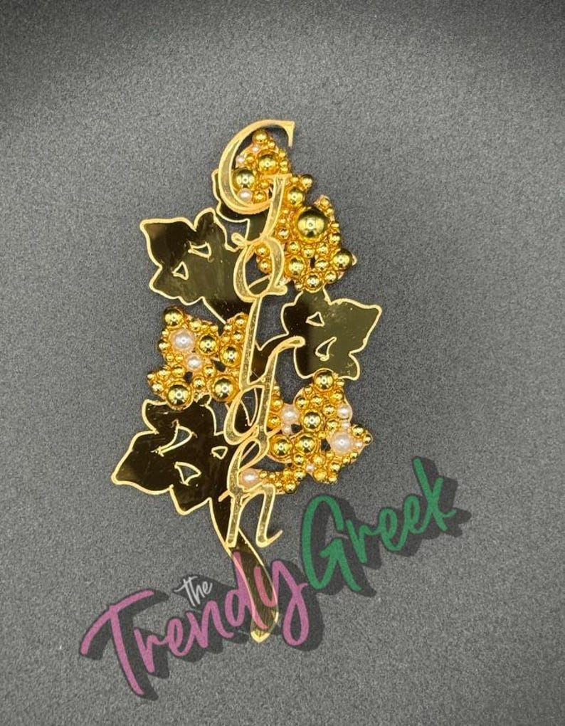 Golden AKA Sorority Lapel Pin: Ivy Vine Sisterhood - Etsy