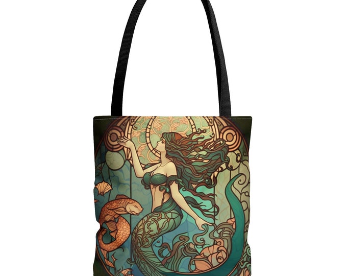 Mermaid Tote Bag She Dreams of the Ocean Tote Eco Shopper - Etsy