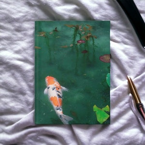 Koi Fish Journal Emerald Green Koi Pond Notebook - Etsy
