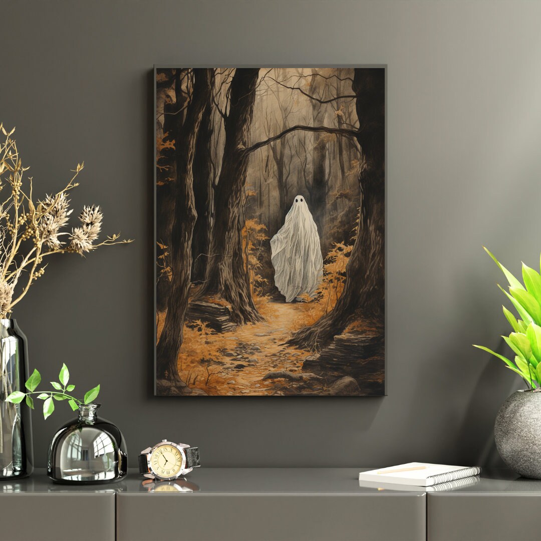 Vintage Forest Ghost Digital Download Printable Vintage Style Ghost ...