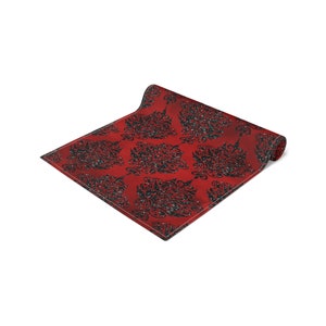 Red and Black Damask Table Runner Gothic Table Decor - Etsy
