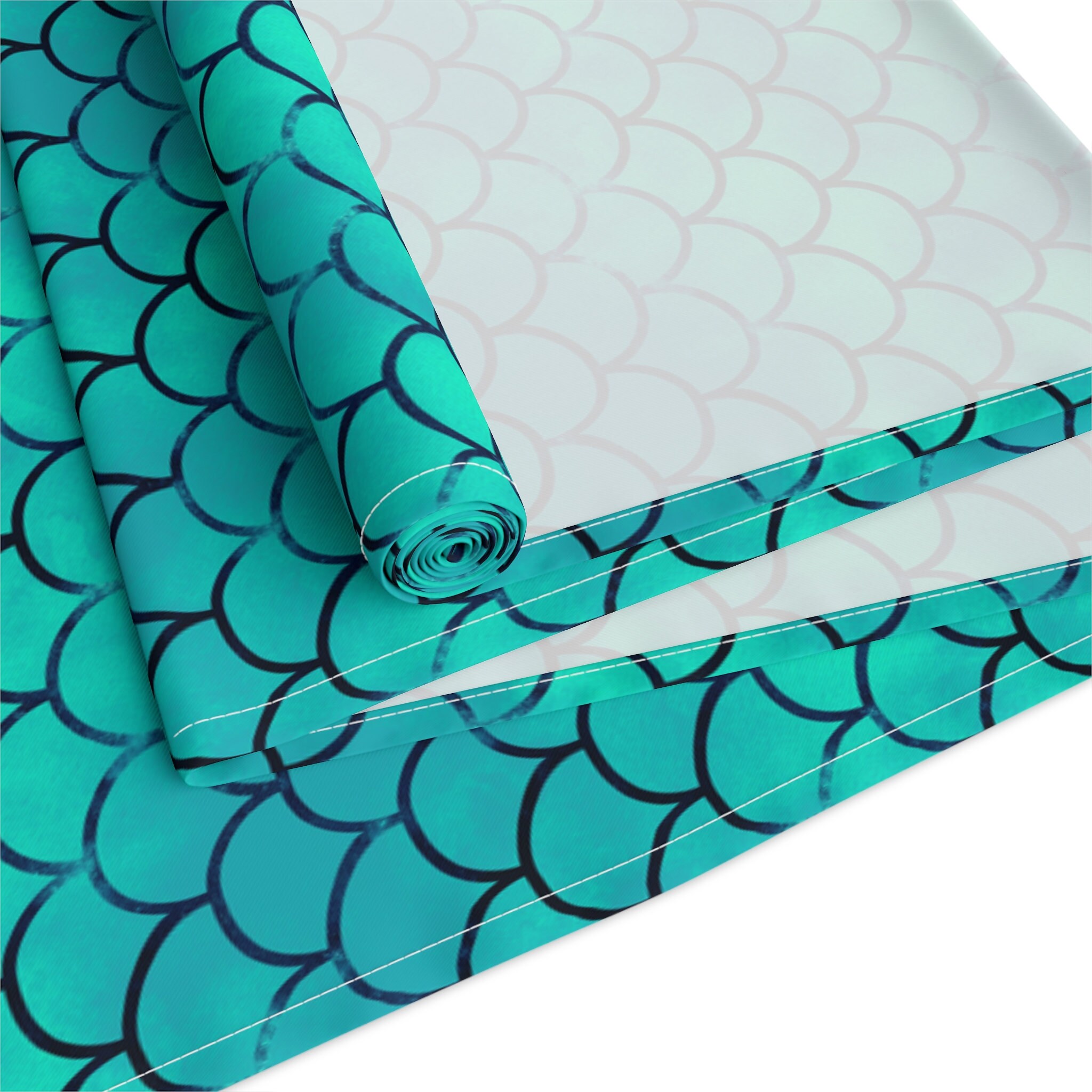 Mermaid Table Runner Beach Style Mermaid Tail Table Decor - Etsy