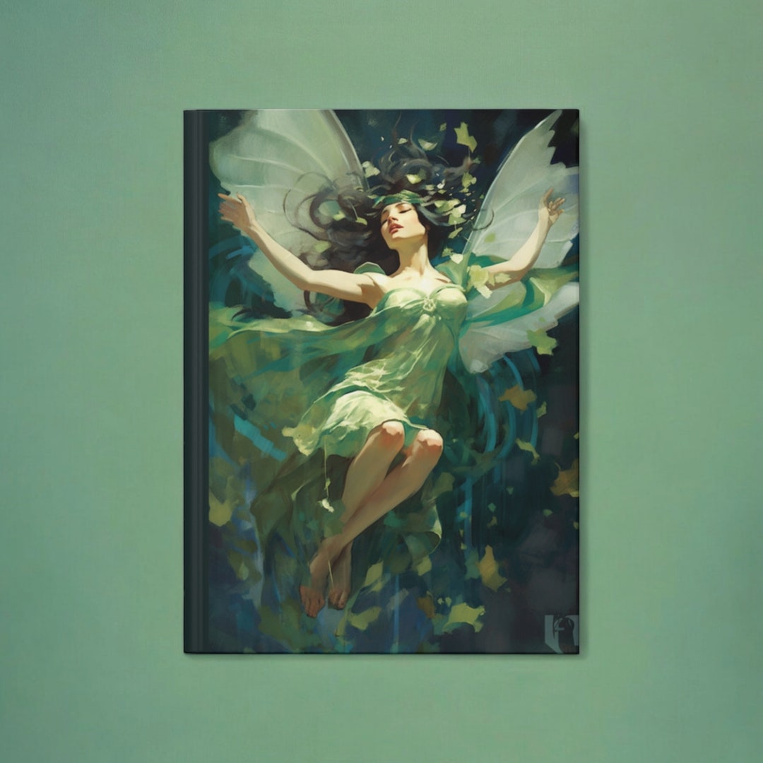 Green Fairy Art Journal Beautiful Fairycore Notebook - Etsy