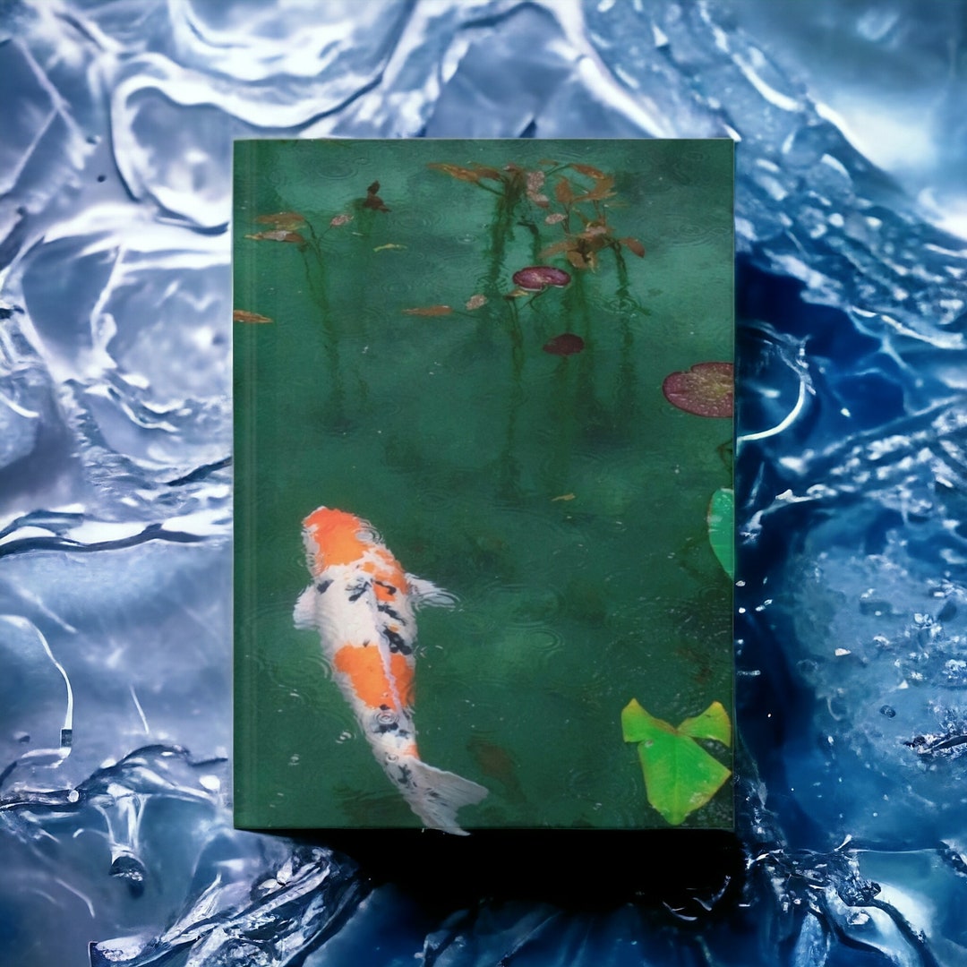 Koi Fish Journal Emerald Green Koi Pond Notebook - Etsy