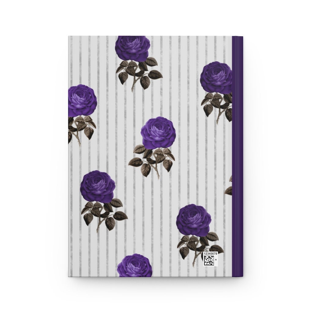Dark Gothic Journal Purple Rose Design Great Halloween - Etsy