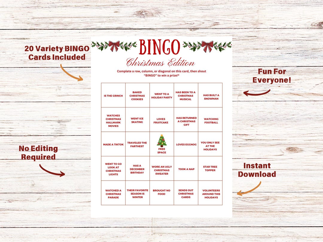 Christmas Bingo, Christmas Games, Family Activities, Family Fun ...