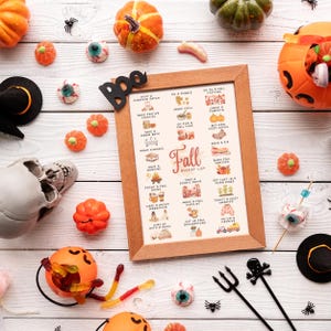 Fall Bucket List Printable Cute Autumn, Self Care & Halloween ...