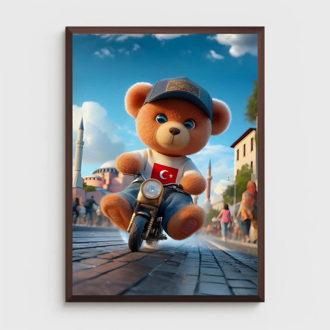 Teddy Bear in Turkey, Teddy Bear Painting, Decorative Items for Living ...