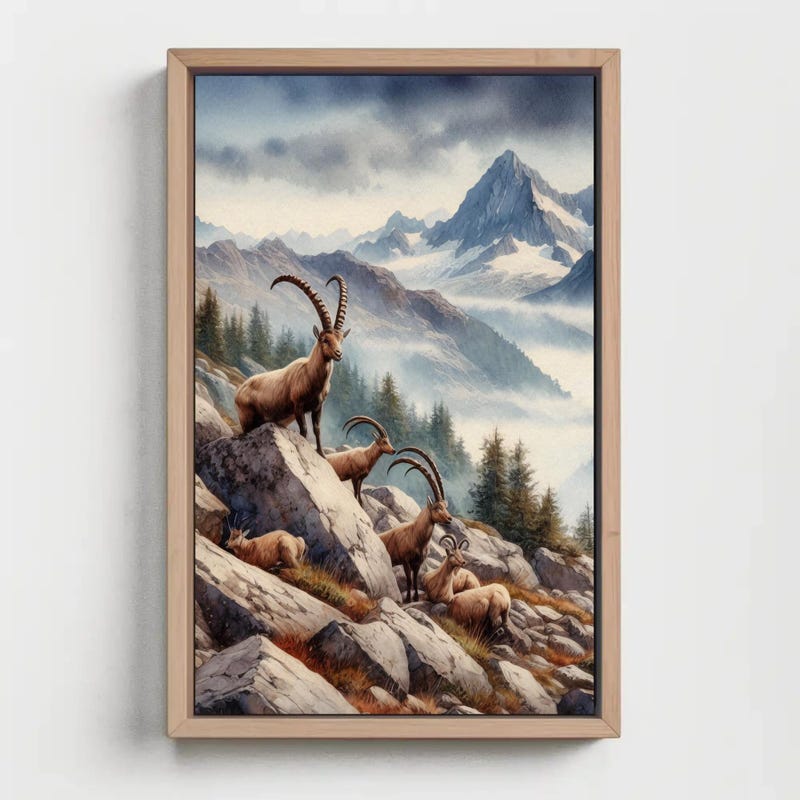 Ibex Art Painting - Etsy