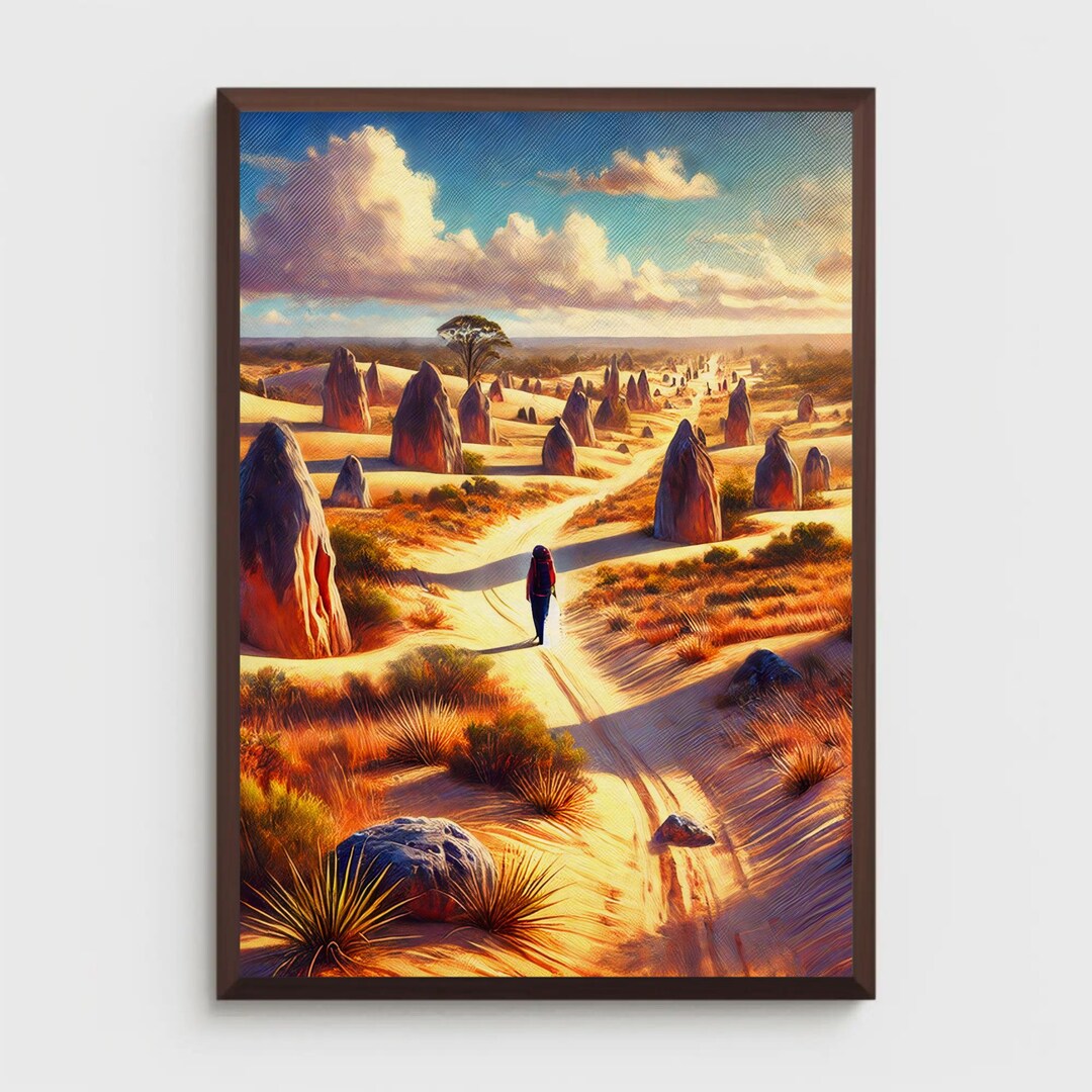 Printable Pinnacles National Park Australia Art, Nature Photography Oil ...