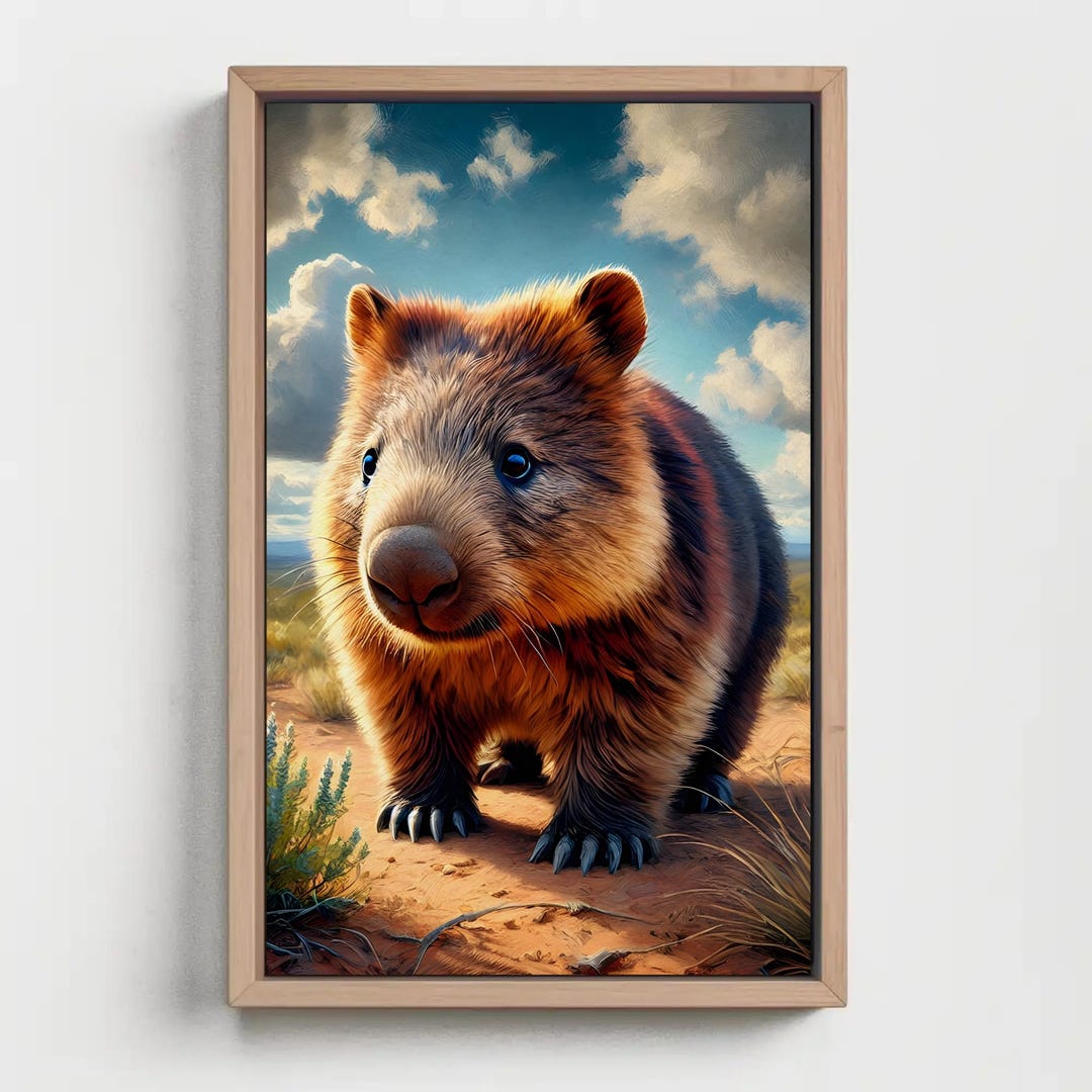 Australian Wombat Watercolor Painting: Outback Nursery Art (digital ...