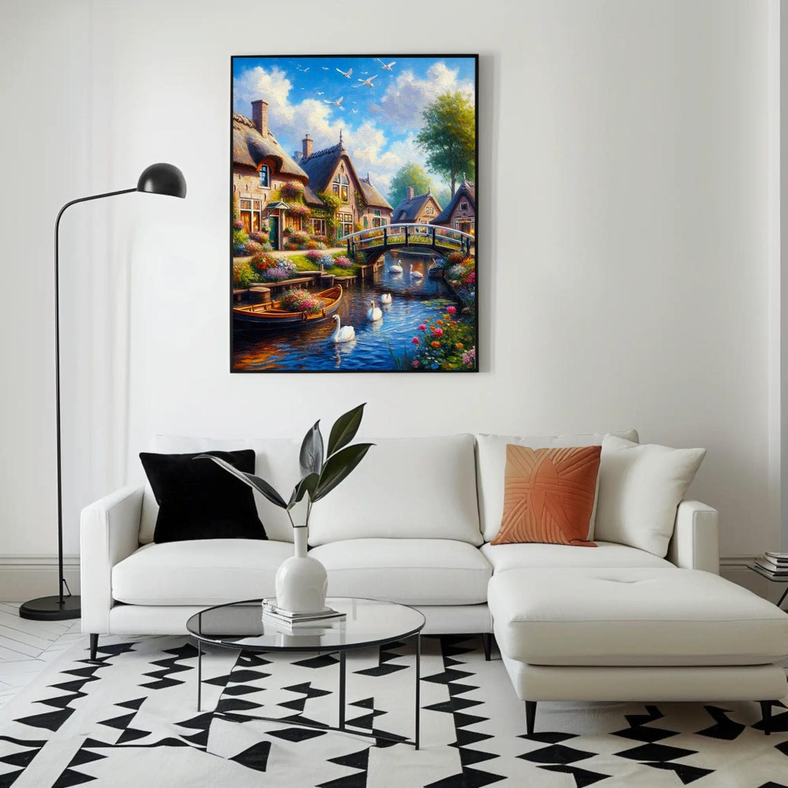 Giethoorn Netherlands Art Print: Dutch Canal Cottagecore Decor (digital ...