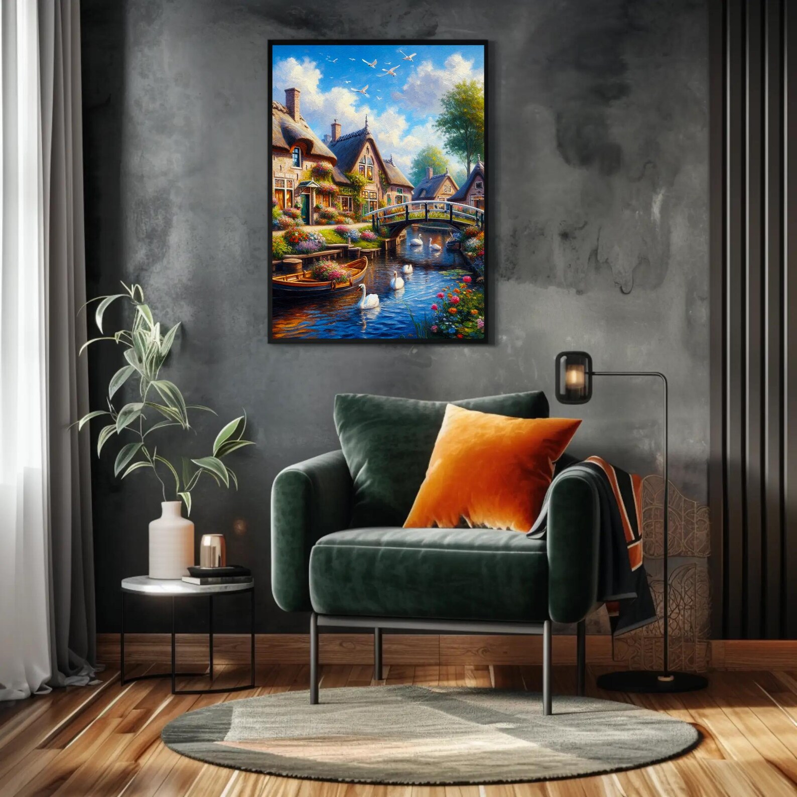 Giethoorn Netherlands Art Print: Dutch Canal Cottagecore Decor (digital ...
