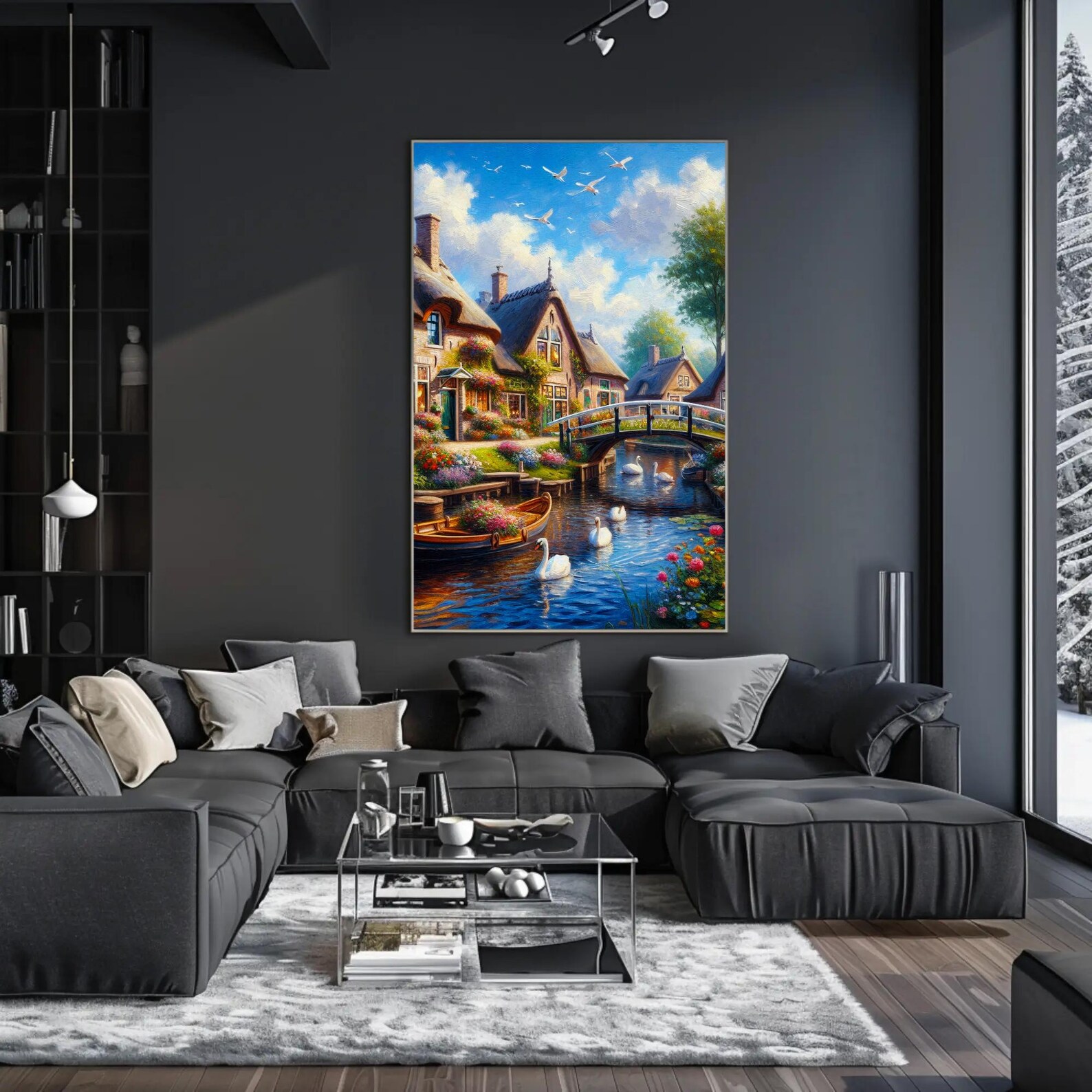Giethoorn Netherlands Art Print: Dutch Canal Cottagecore Decor (digital ...