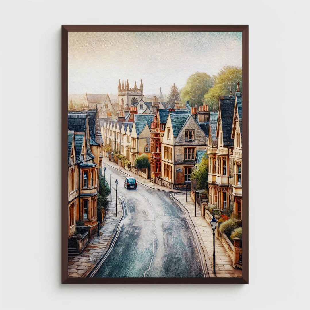 Printable Leeds Street Art, UK Rural Photography Watercolor Painting ...