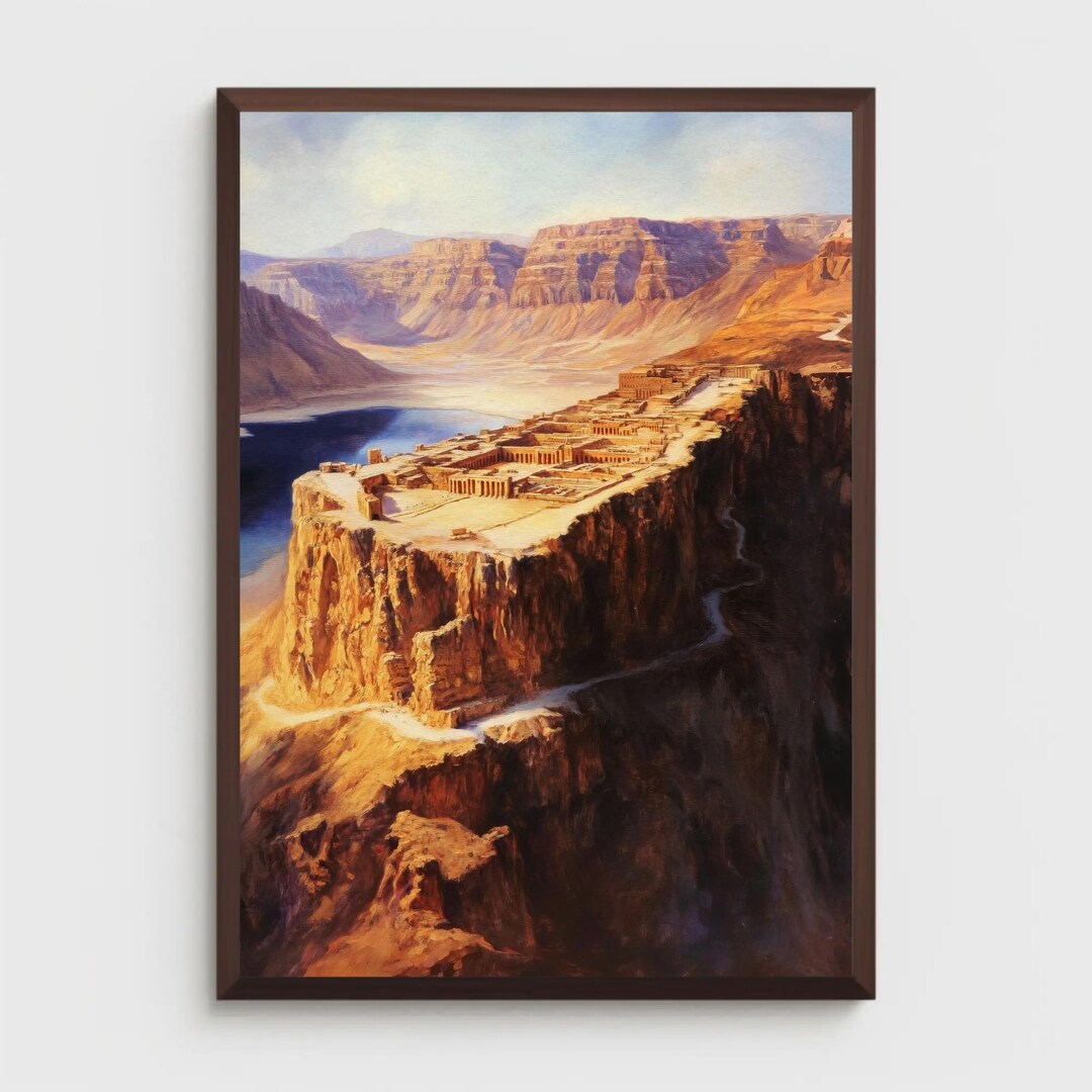 Masada Oil Painting Print: Historic Israel Landscape (digital Download ...