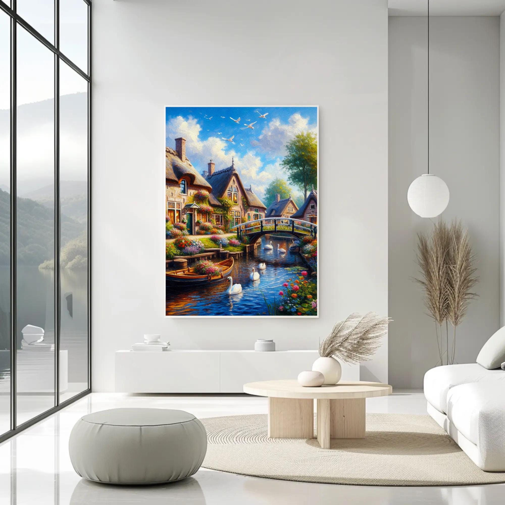 Giethoorn Netherlands Art Print: Dutch Canal Cottagecore Decor (digital ...