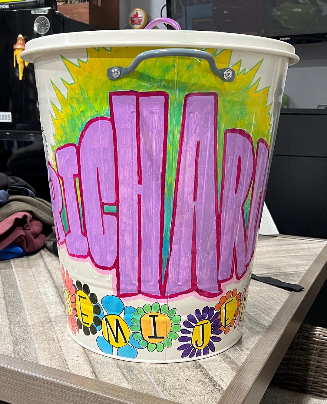 Make to Order 11 Gallon Trash Can Custom Hand Painted - Etsy